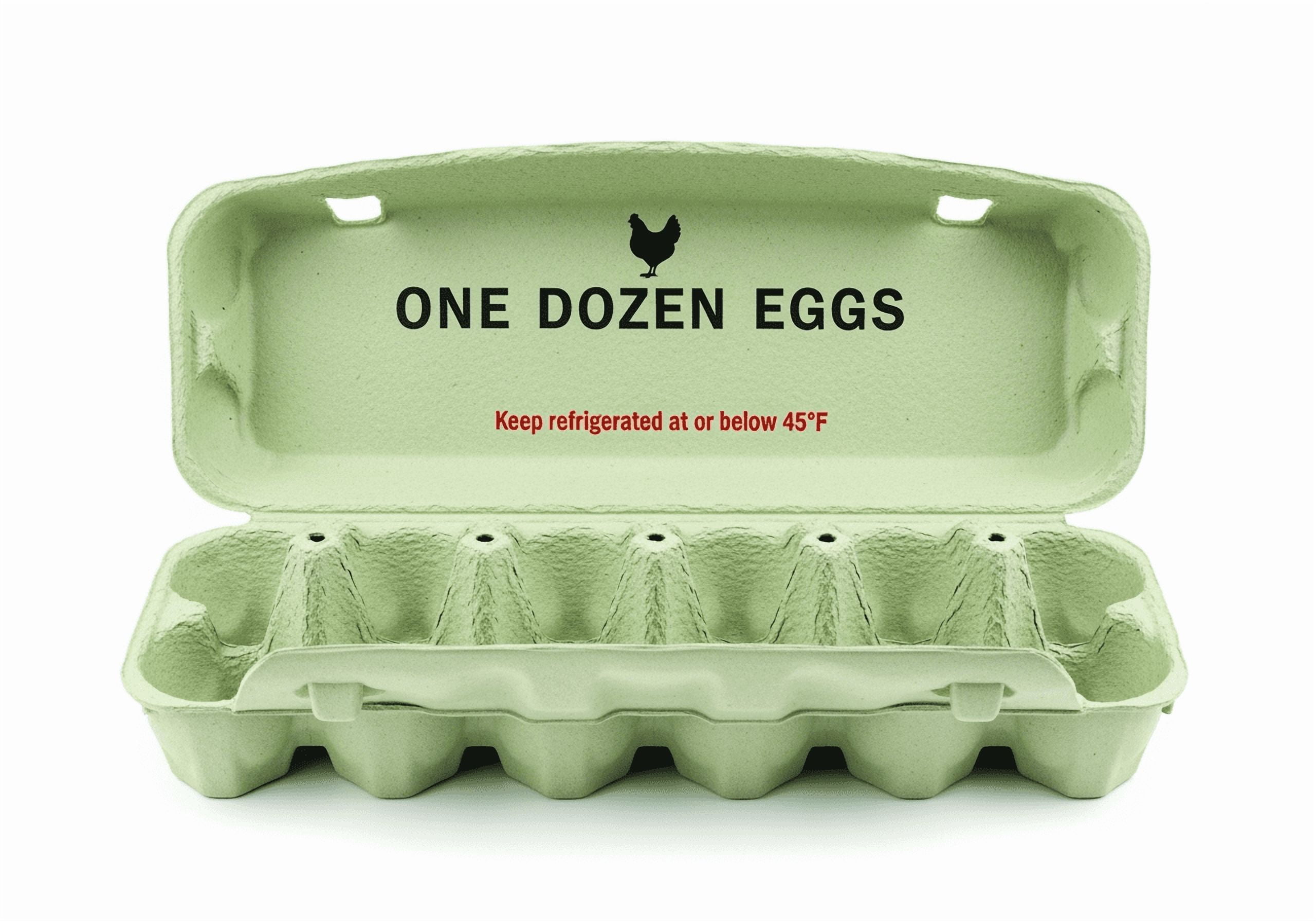 Little Giant Egg Cartons Solid Top 100% Recycled Paper Stackable Single ...