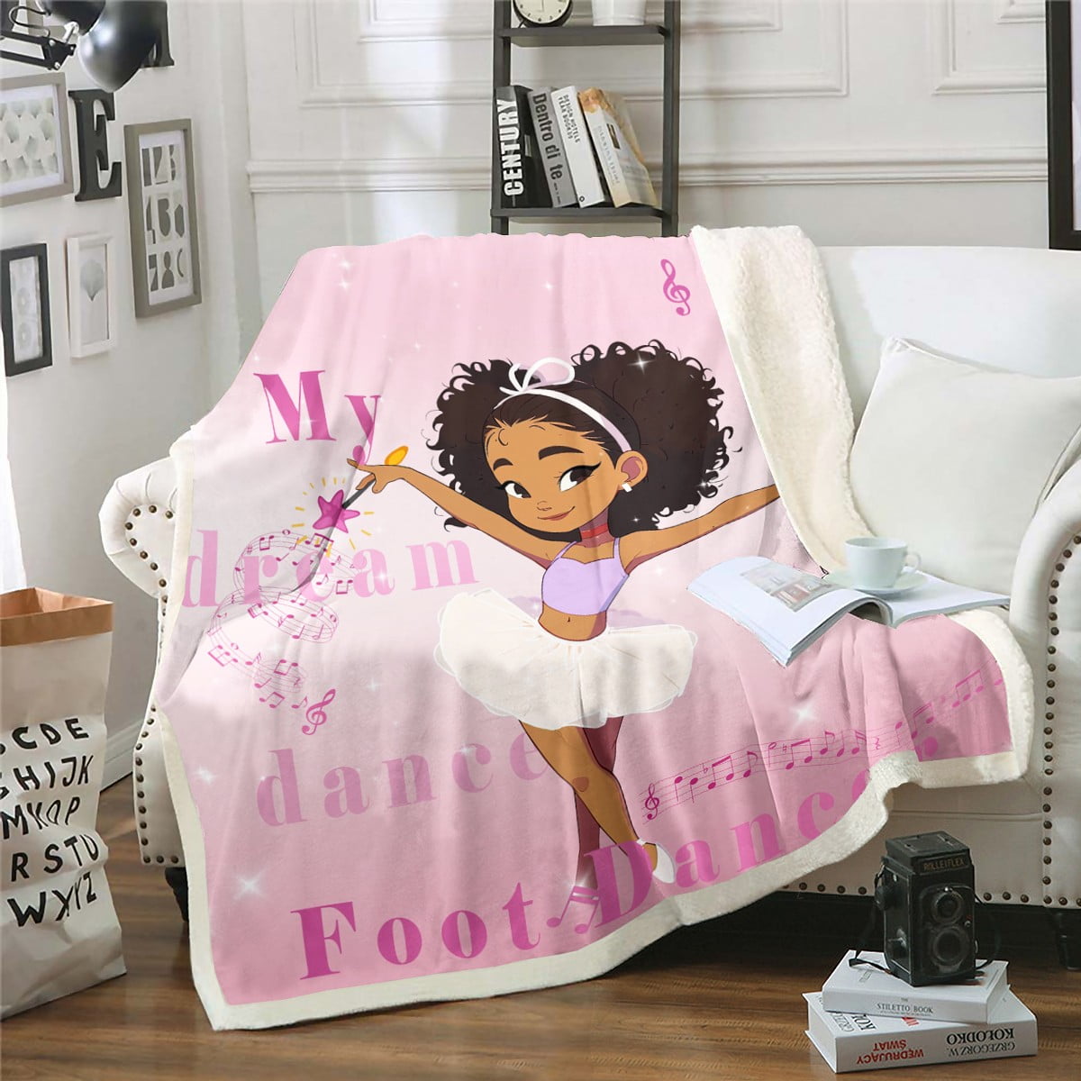 Blanket Cute Unicorn Throw Blanket for Bed , Kawaii Rainbow Sherpa ...