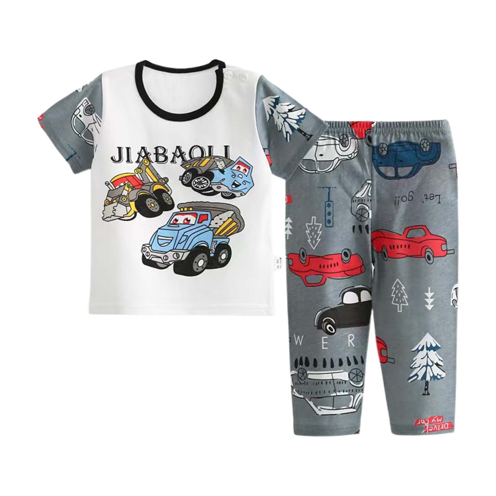 Little Girl Clothes Girls Outfits Home Wear Cartoon Cute Short Sleeve ...