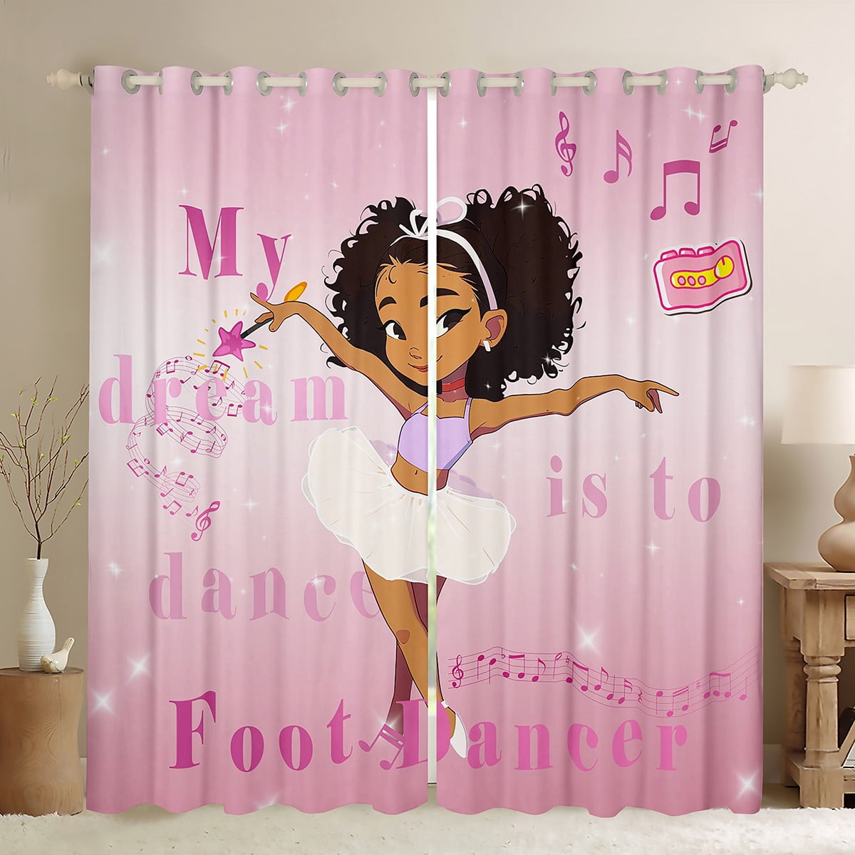 Little Curtains & Drapes Cute Unicorn Curtains, Kawaii Rainbow Blackout ...