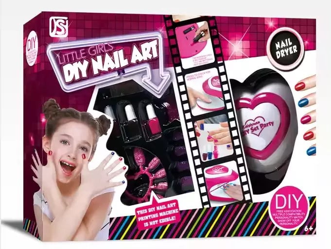 Little Girl DIY Nail Art Kit - Fun and Creative Manicure Set for Kids ...