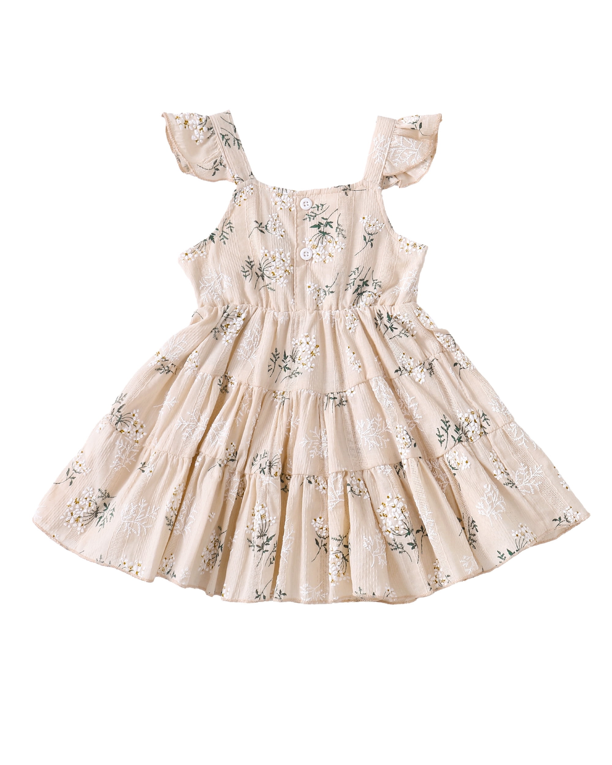 Little Girl Dresses Summer Outfits 4 Year Old Girl Clothes Khaki Linen ...