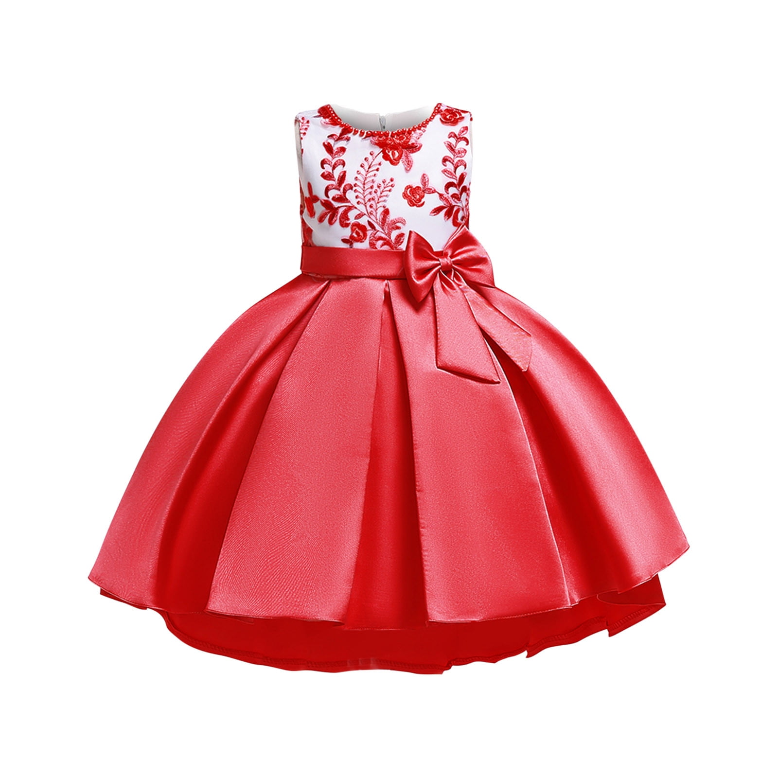 Little Girl Dresses Fancy Deals Teen Girls Lace Neckline Dress Kids ...