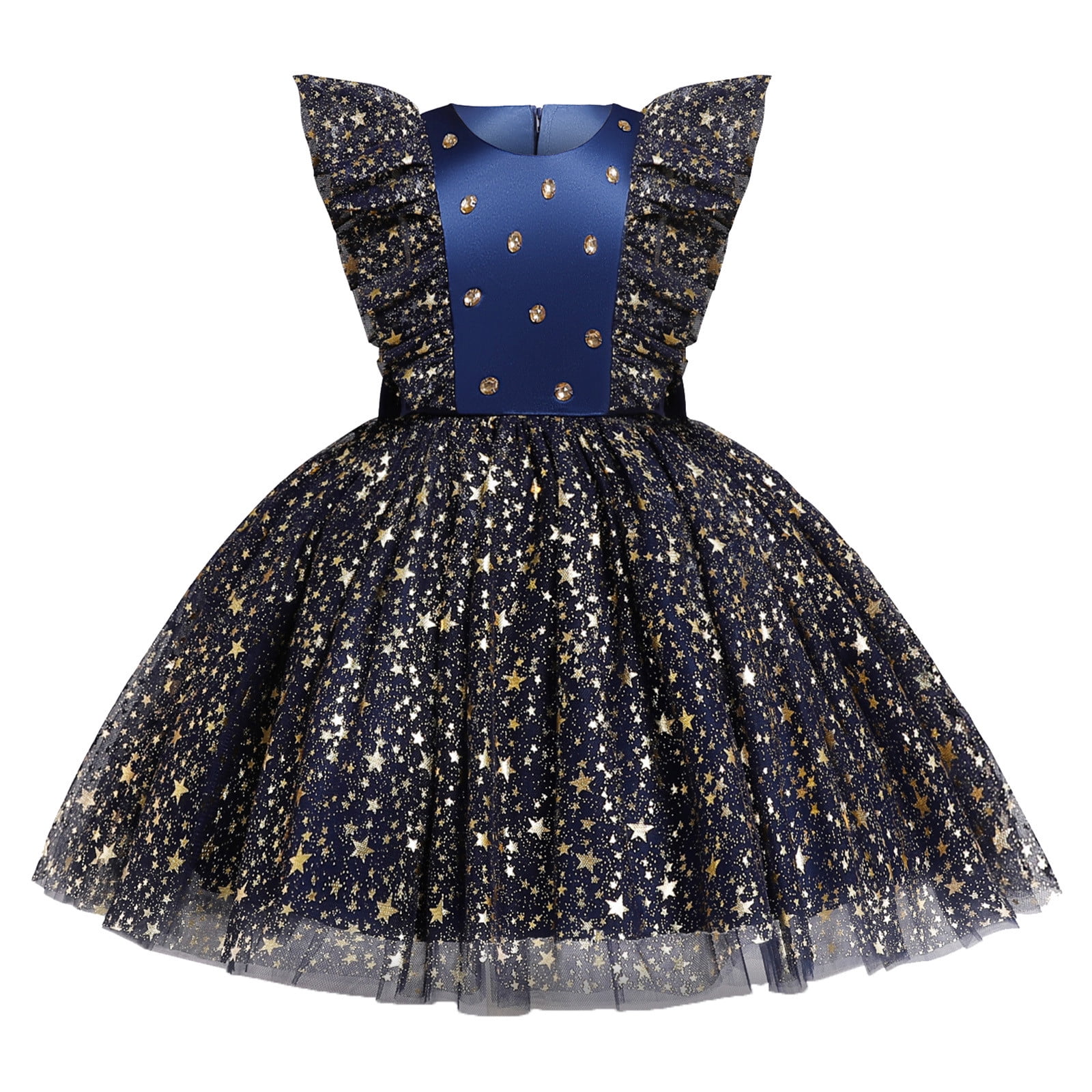 Little Girl Dresses Princess Flying Sleeves Performance With Hot Mesh ...