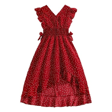 Adviicd Little Girl Dresses Girl's Ruched Drawstring Side Bodycon Dress