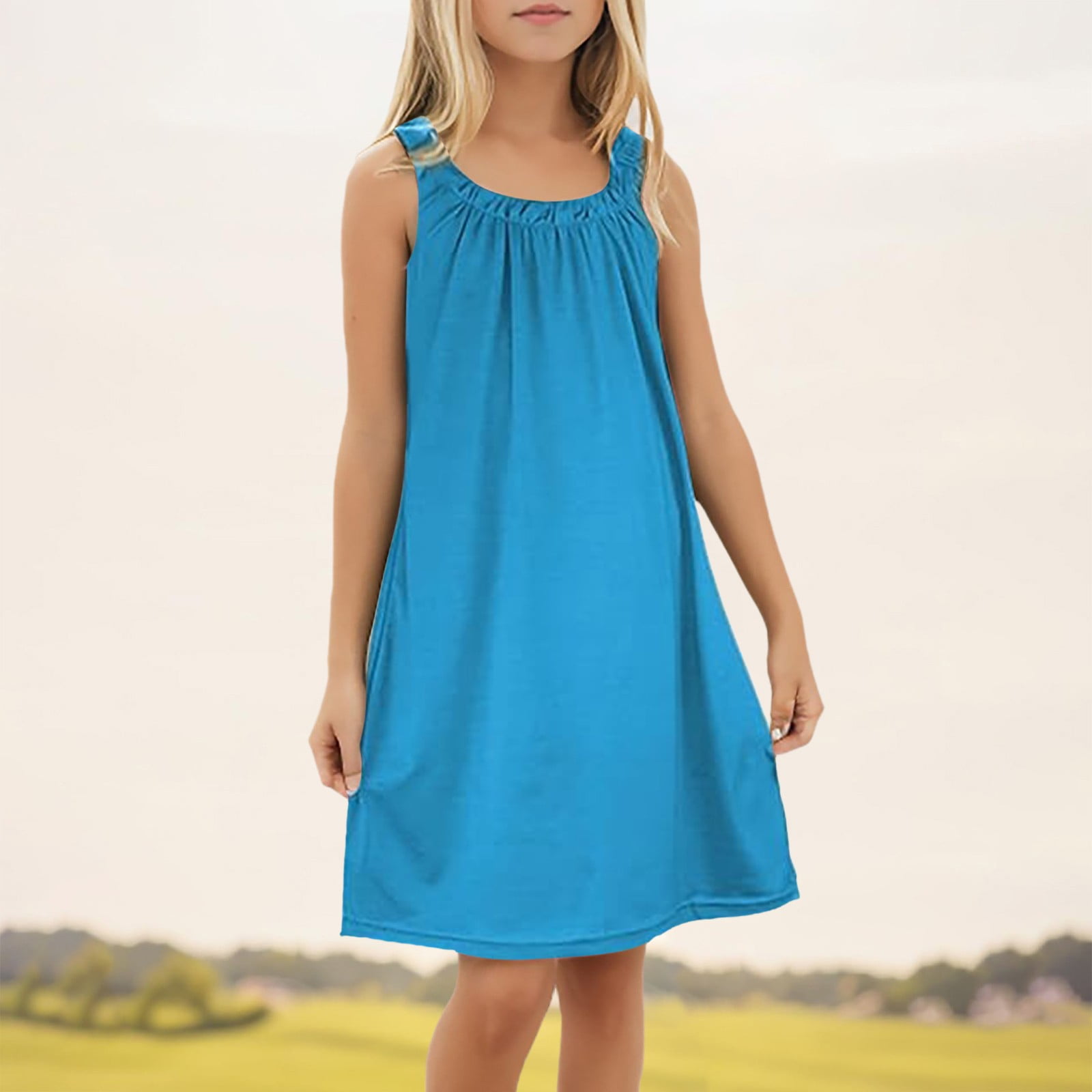 Little Girl Dresses Summer Kids Toddler Girl's Sleeveless Tank Dress ...