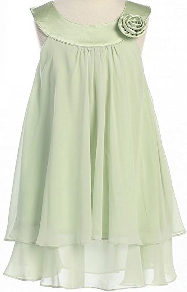 Little Girl Girls Dress Kids Chiffon Layered Pageant Wedding Party ...
