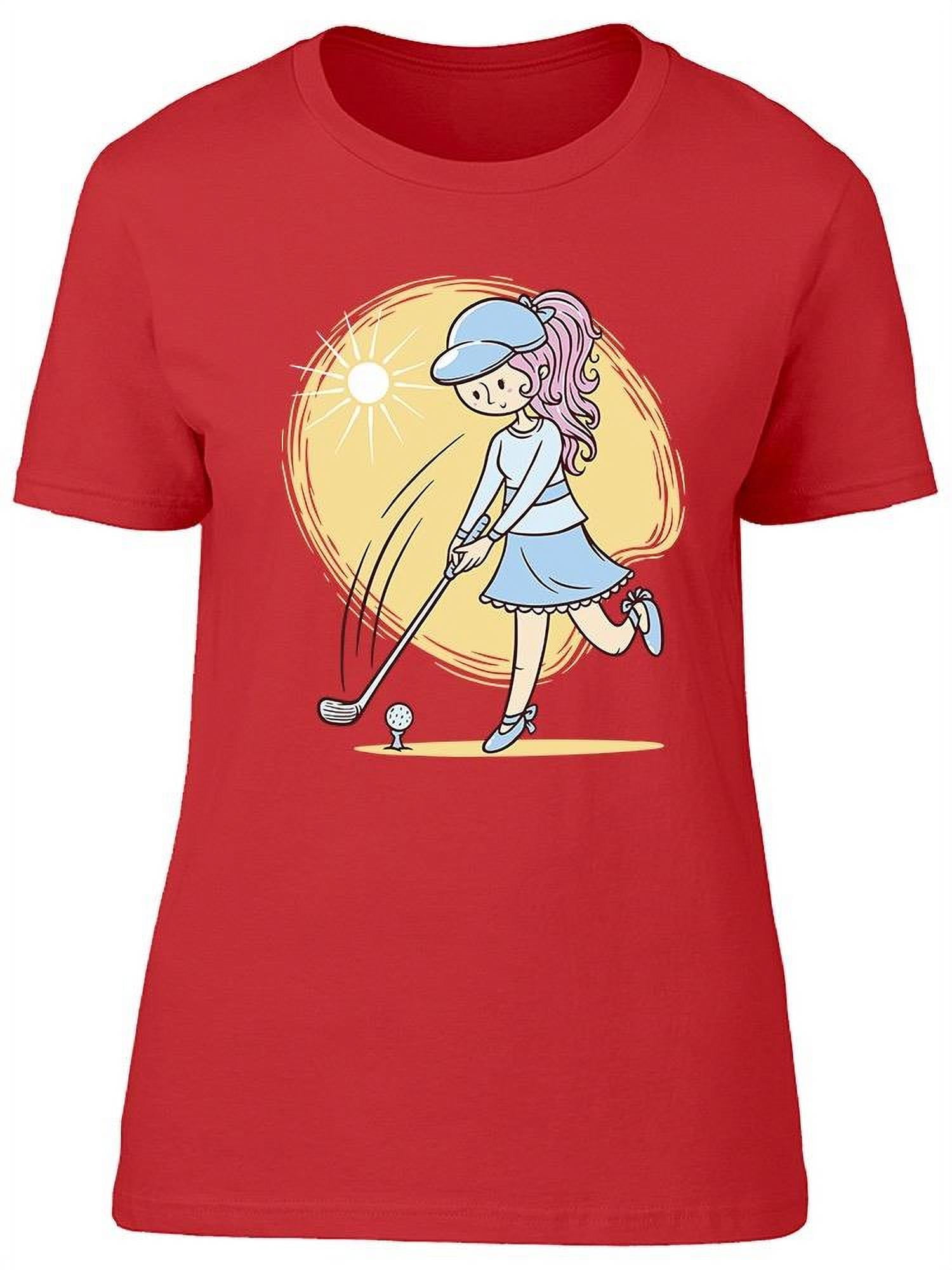 Little Girl Playing Golf T-Shirt Women -Image by Shutterstock, Female ...
