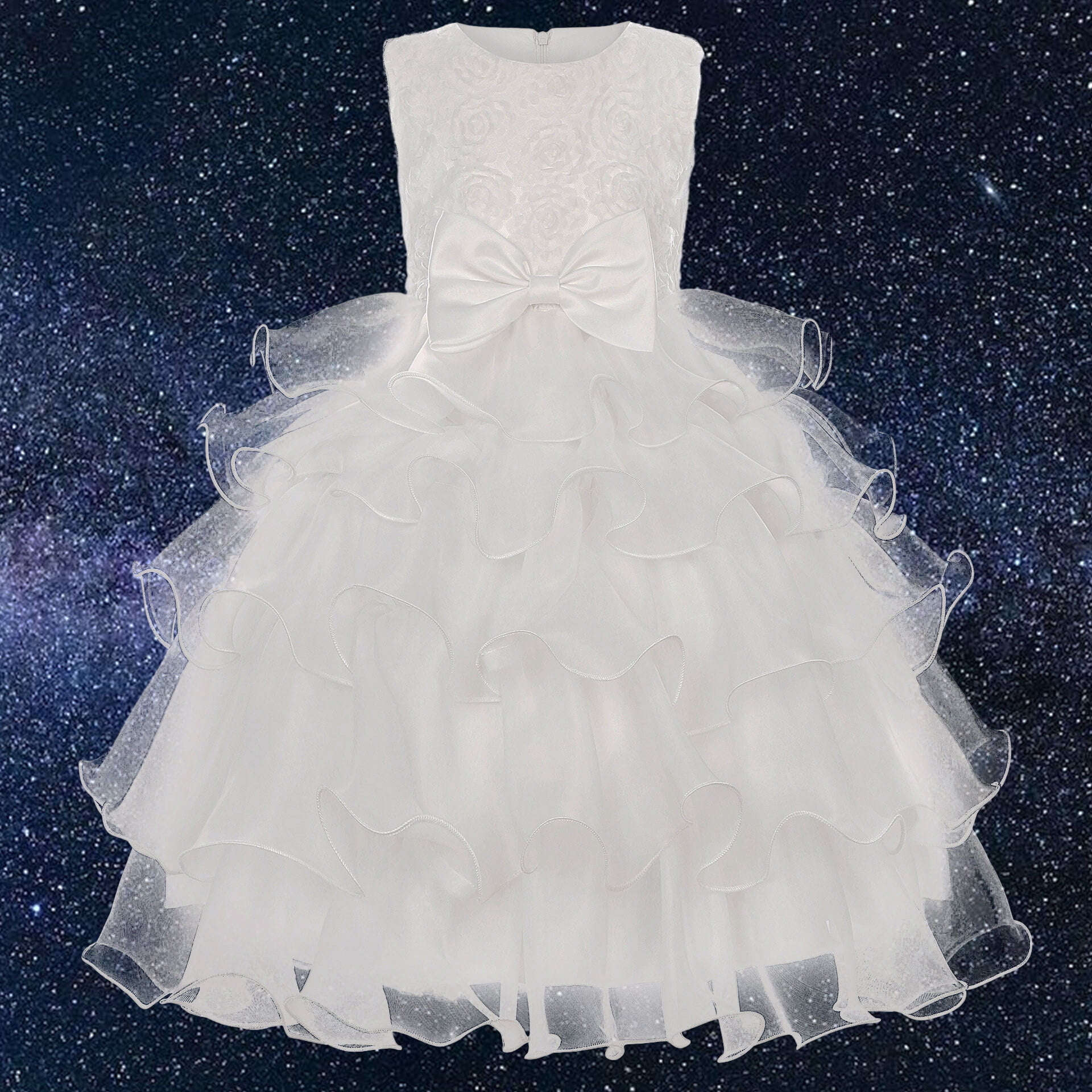 Little Girl Ruffle Tutu Dress Party Wedding Formal Princess Ball Gown 2 ...