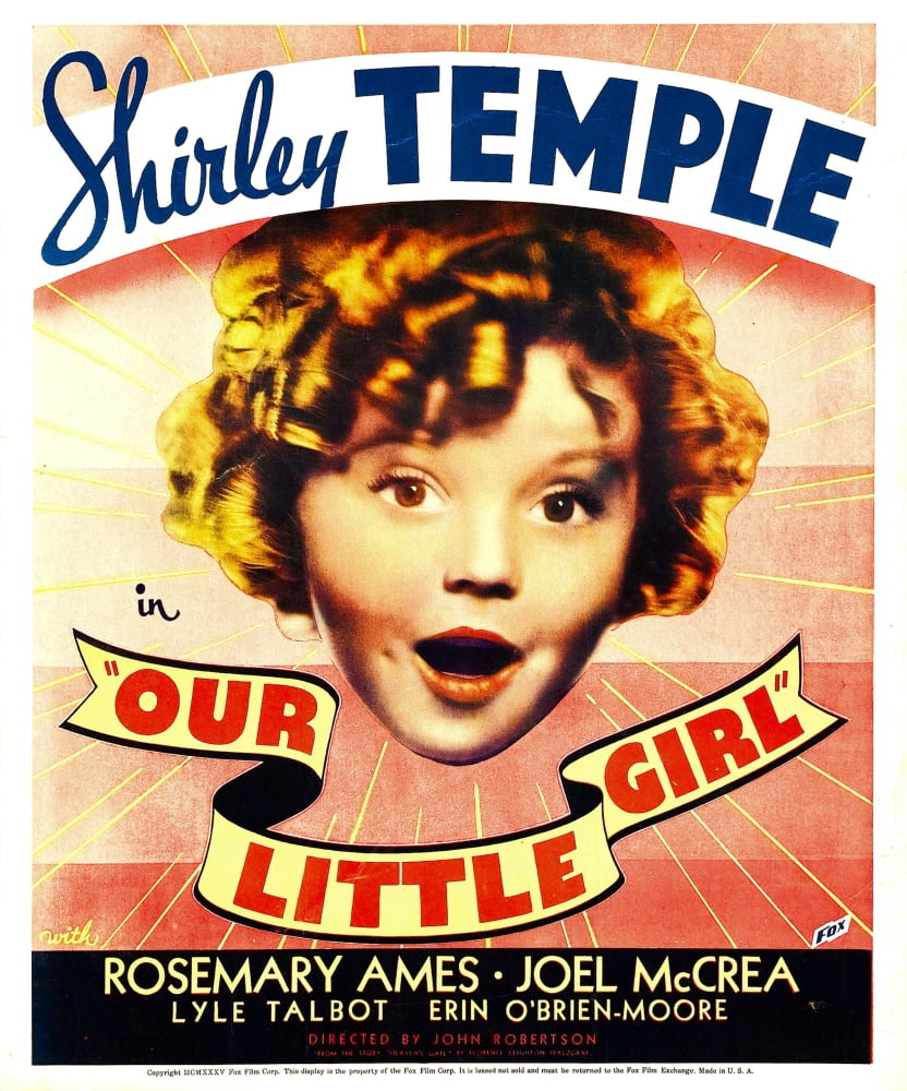 Our Little Girl Shirley Temple On Window Card 1935 Tm And Copyright ...