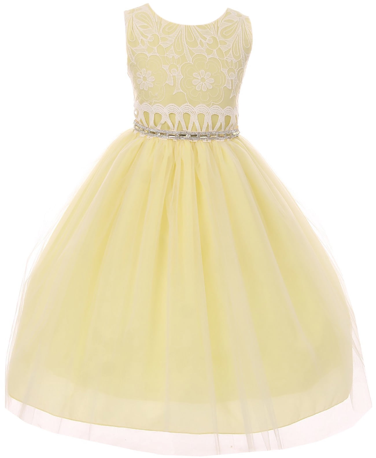 Little Girl Sleeveless Quality Lace Tulle Easter Party Flower Girl ...