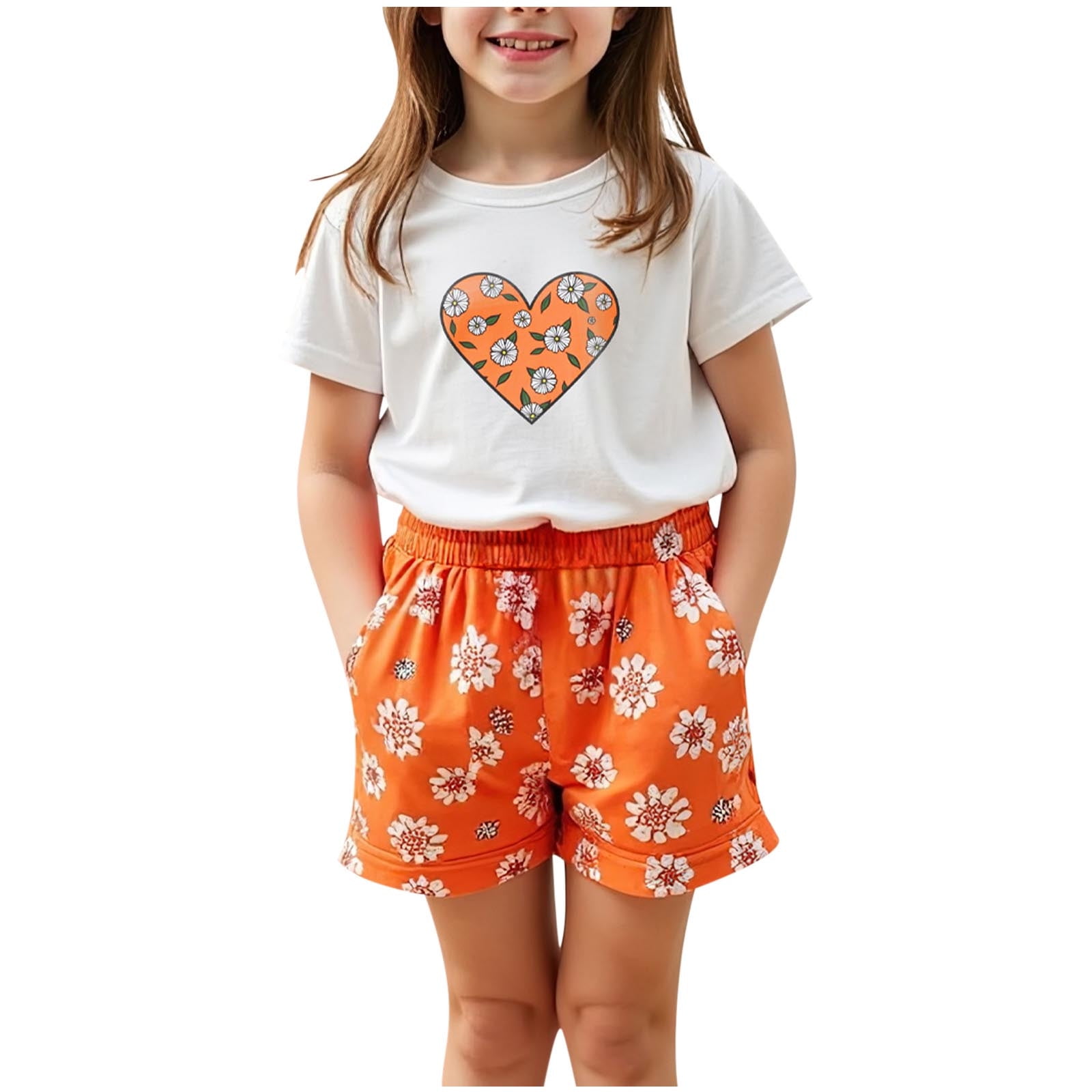 Little Girl Summer Outfits 5/6 Two Piece Cute Clothing Set Cotton ...