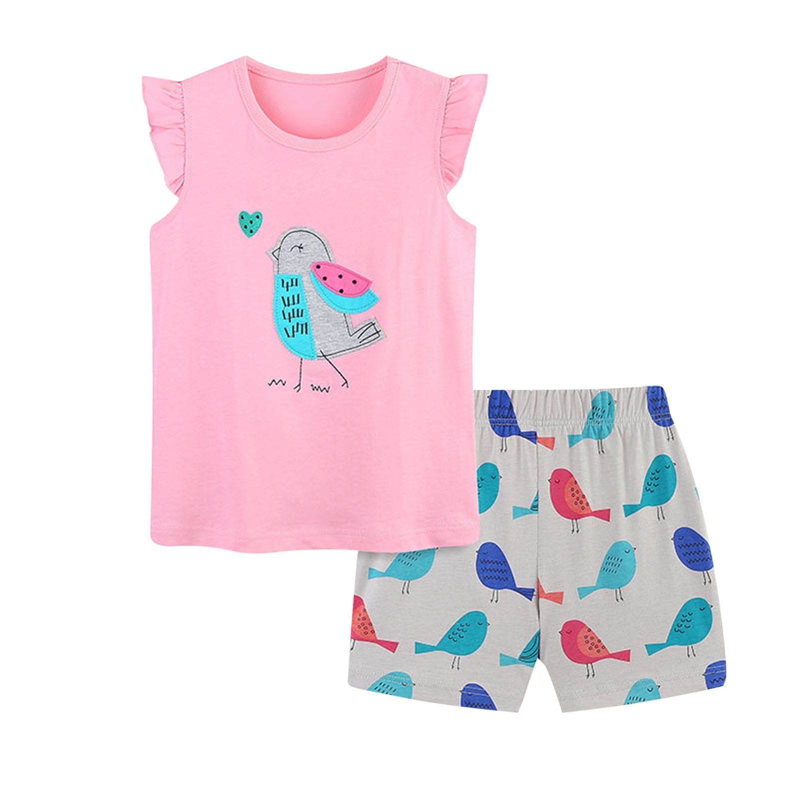 Little Girl Summer Outfits 5/6 Two Piece Cute Clothing Set Cotton ...