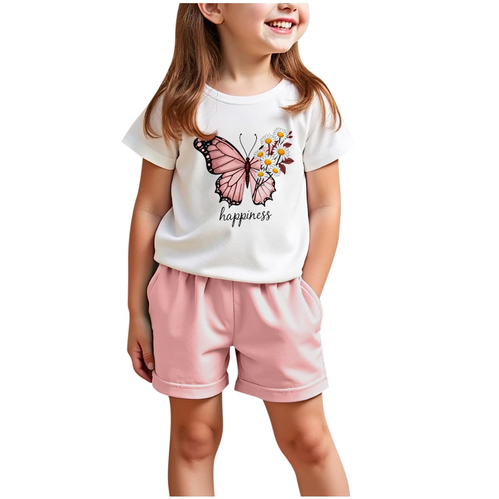 Little Girl Summer Outfits 5/6 Two Piece Cute Clothing Set Cotton ...