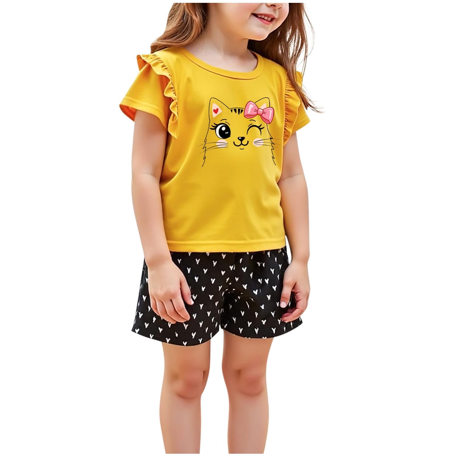 Little Girl Summer Outfits 5/6 Two Piece Cute Clothing Set Cotton ...