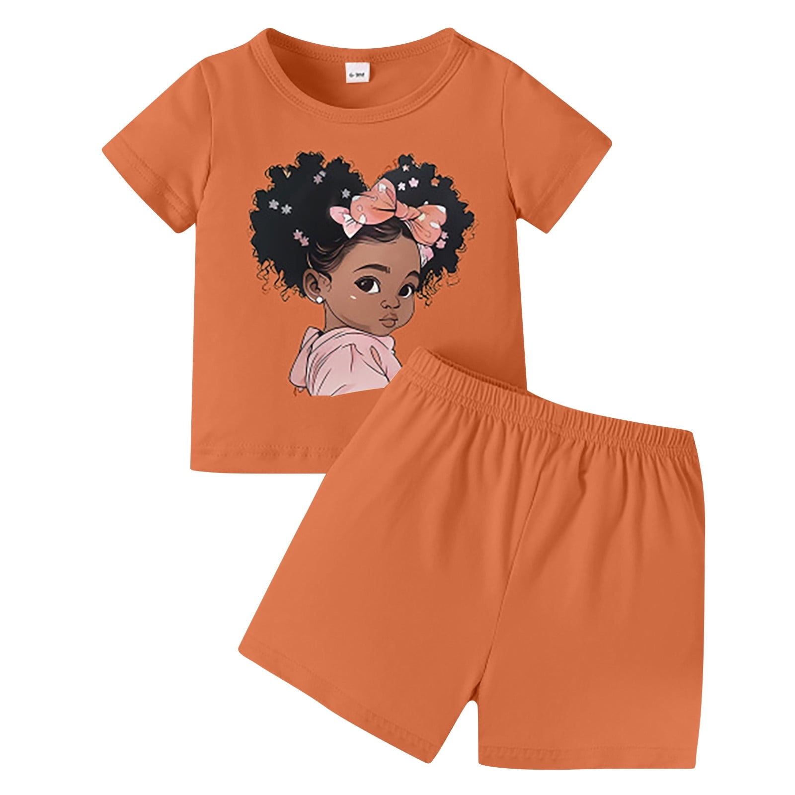 Little Girl Summer Outfits Eye And Bow Print Shorts Casual Playful Cute ...