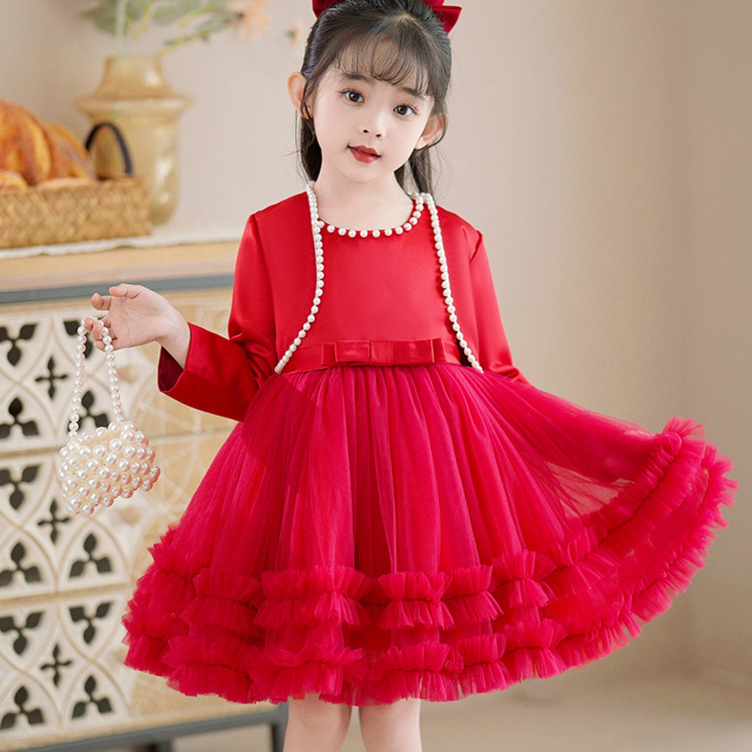 Little Girl Tutu Dress and Cardigan Sets 2 PCS Tulle Ruffles Flower ...