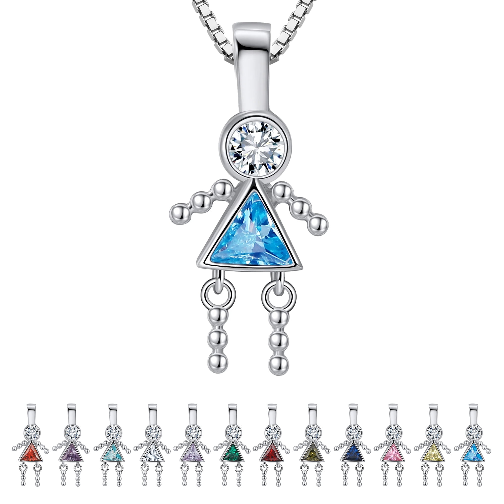 Birthstone Pendant Necklace for Girl Mom or Grandma by Ginger Lyne ...