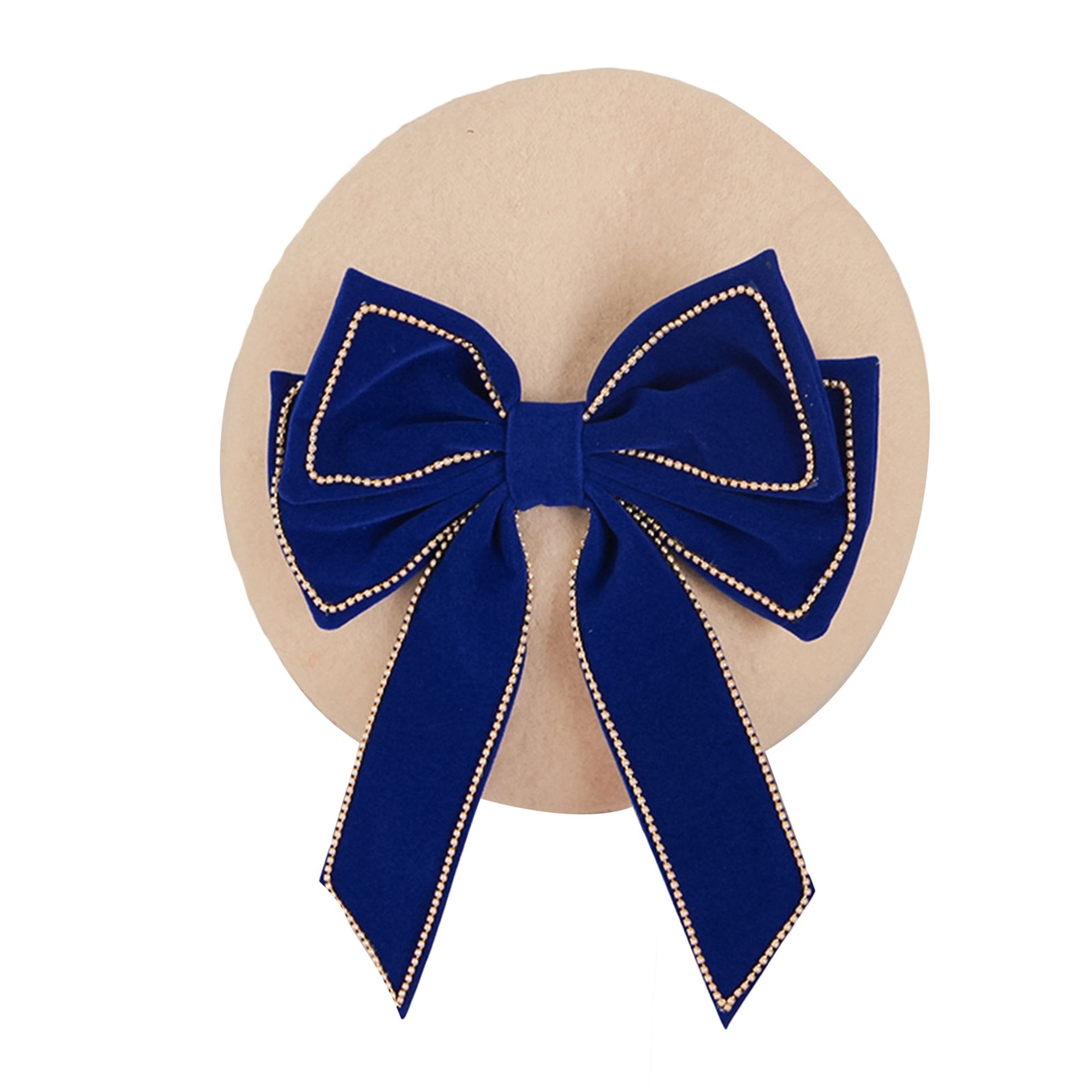 Little Girl's Beret Hat, French Style Artist Cap with Rhinestone Bow ...