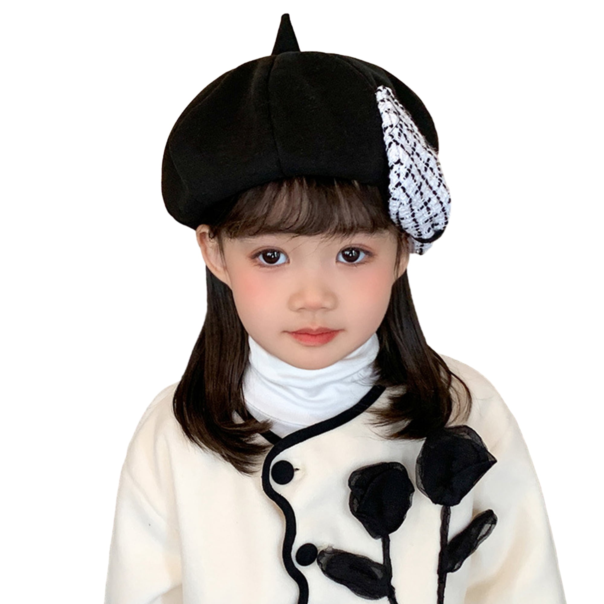 Little Girl's French Style Beret with Bow Beret Hats Winter Hats Artist ...