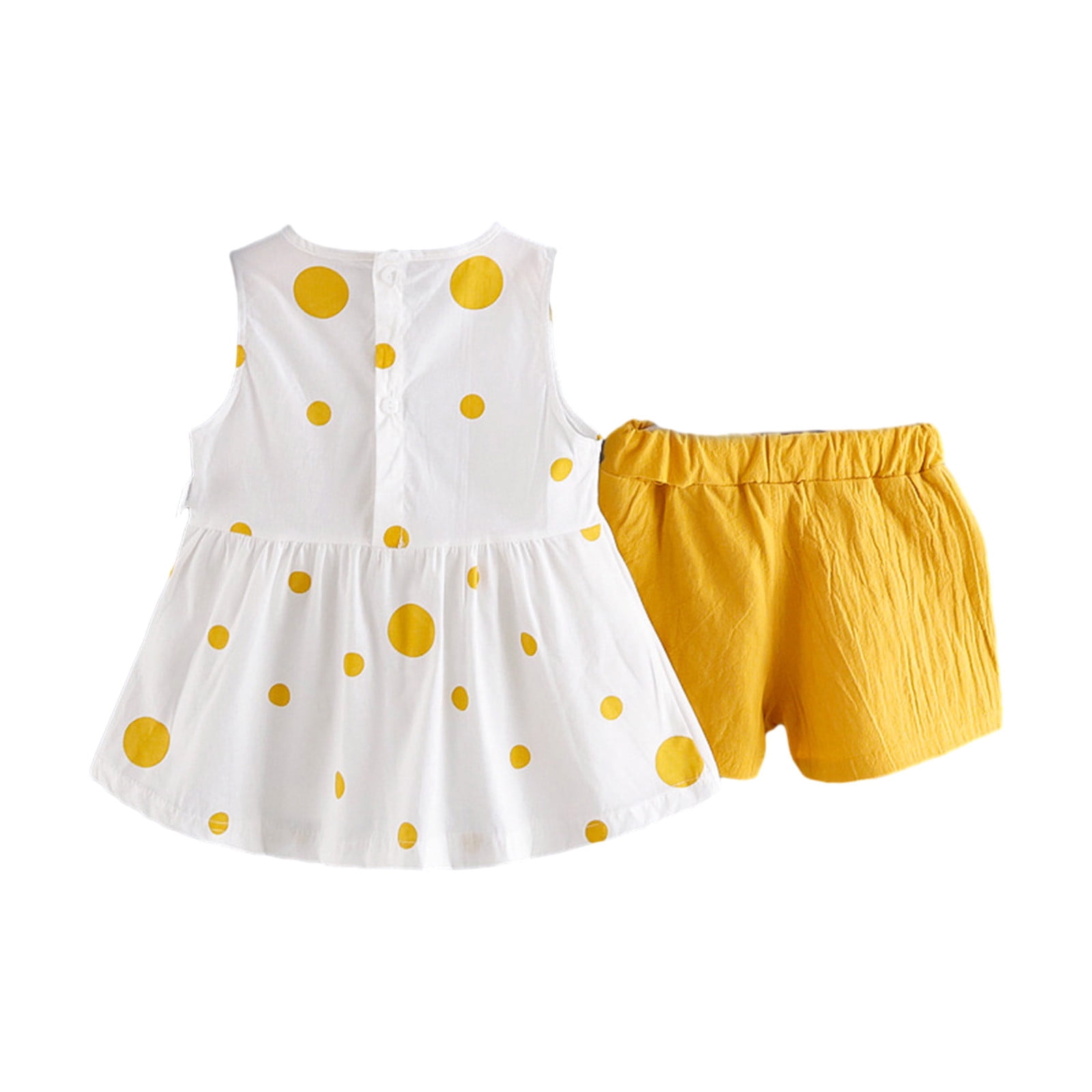 Little Girls 2 Piece Set Summer Sleeveless Tank and Elastic Waist ...