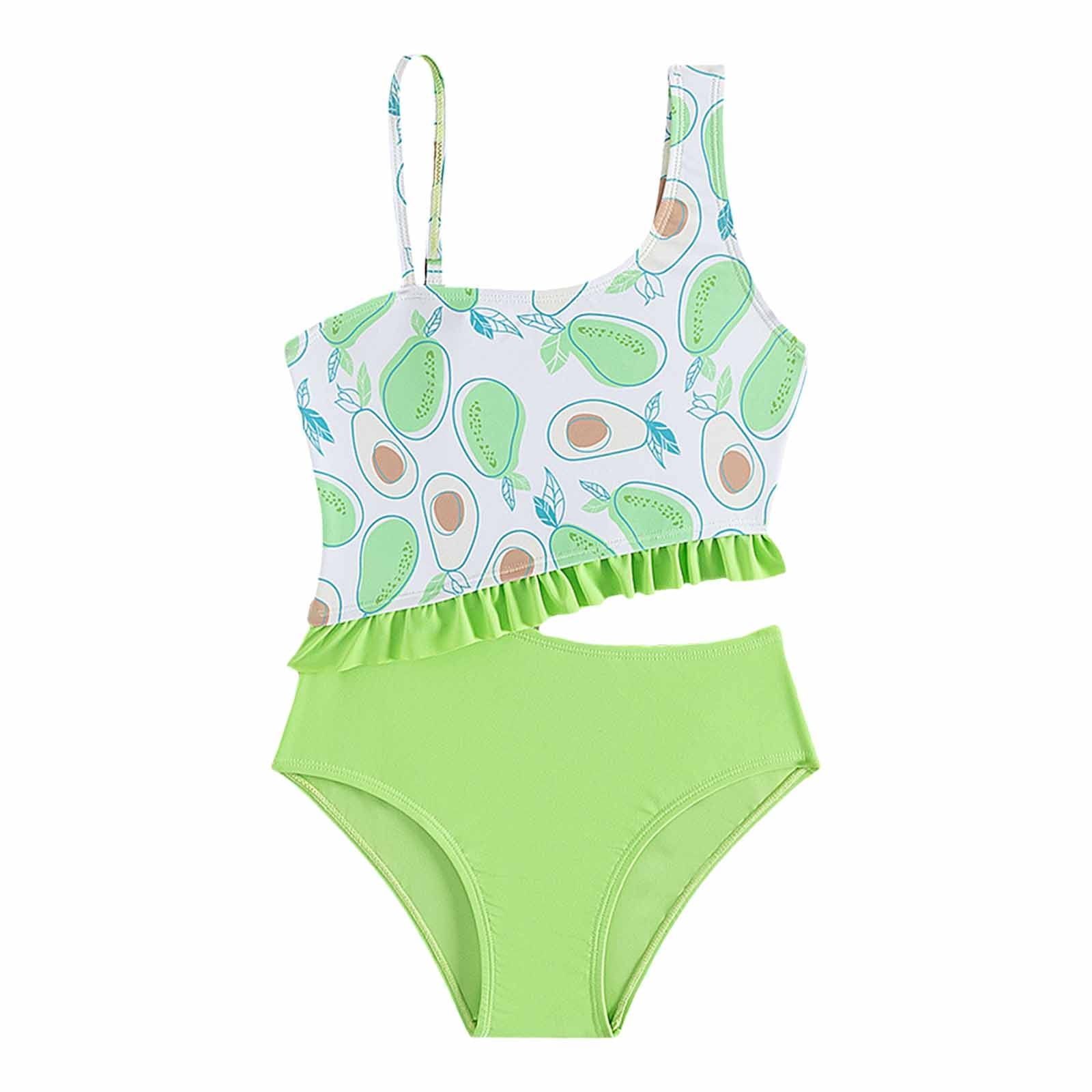 Little Girls 2 Piece Swimsuit Strap Bikini Sets Beach Bathing Suit ...