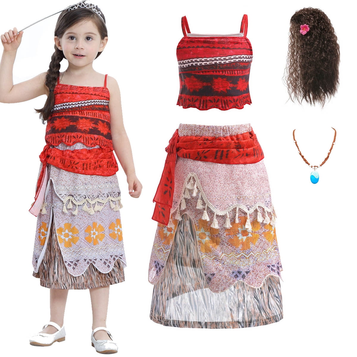 Little Girls Adventure Costumes Skirt Set Princess Dress Up Hallowee ...
