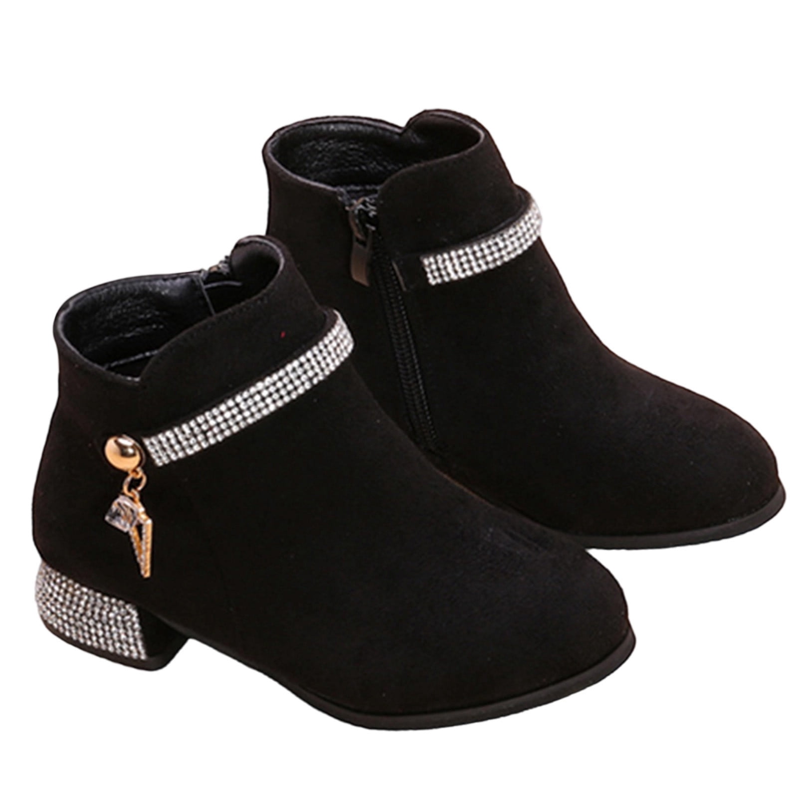 Little Girls Ankle Boots Fashion Heel Student School Shoes Kids ...