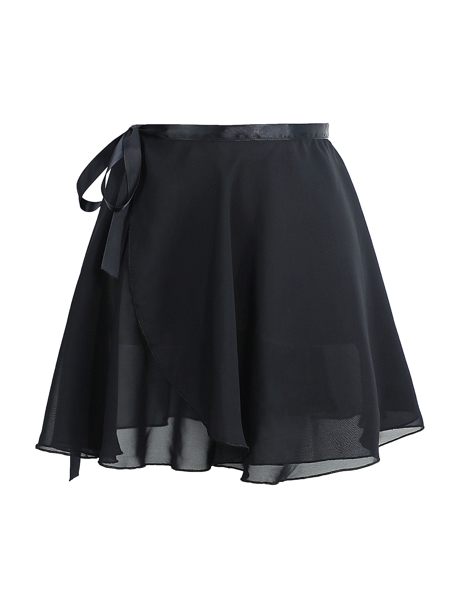 Little Girls Ballet Dance Chiffon Wrap Skate Wrap Skirt with Tie Waist ...