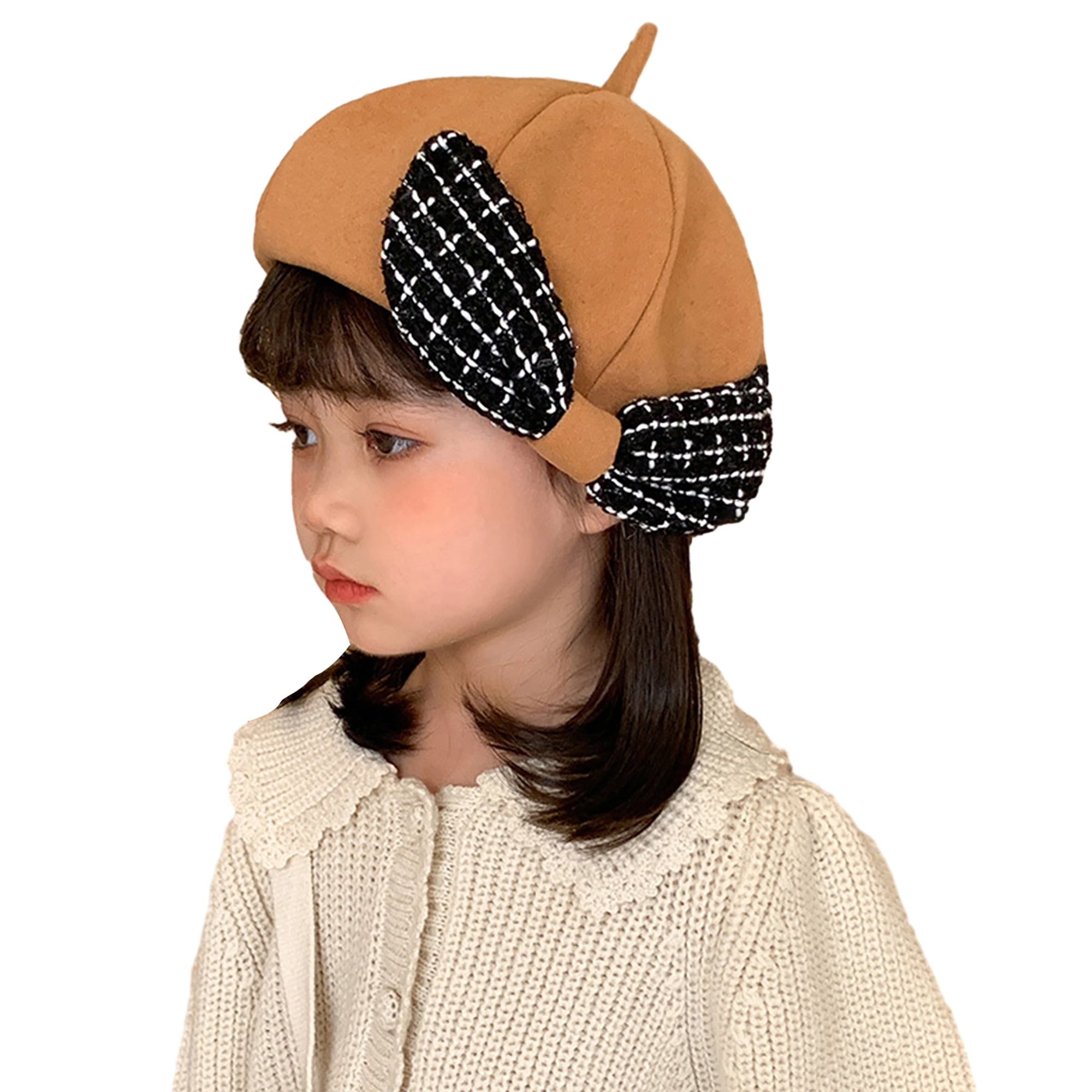 Little Girls Beret Hats French Style Fall Winter Warm Artist Hats ...