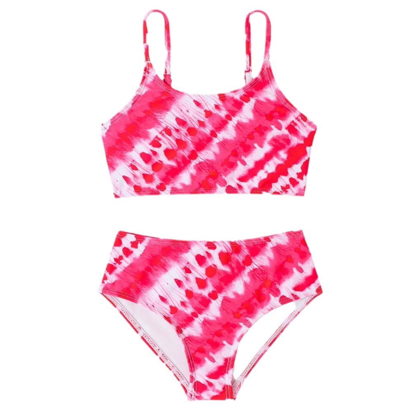 Little Girls Bikini Sets Split Bathing Hot Spring Swimsuits Size 6-7T ...