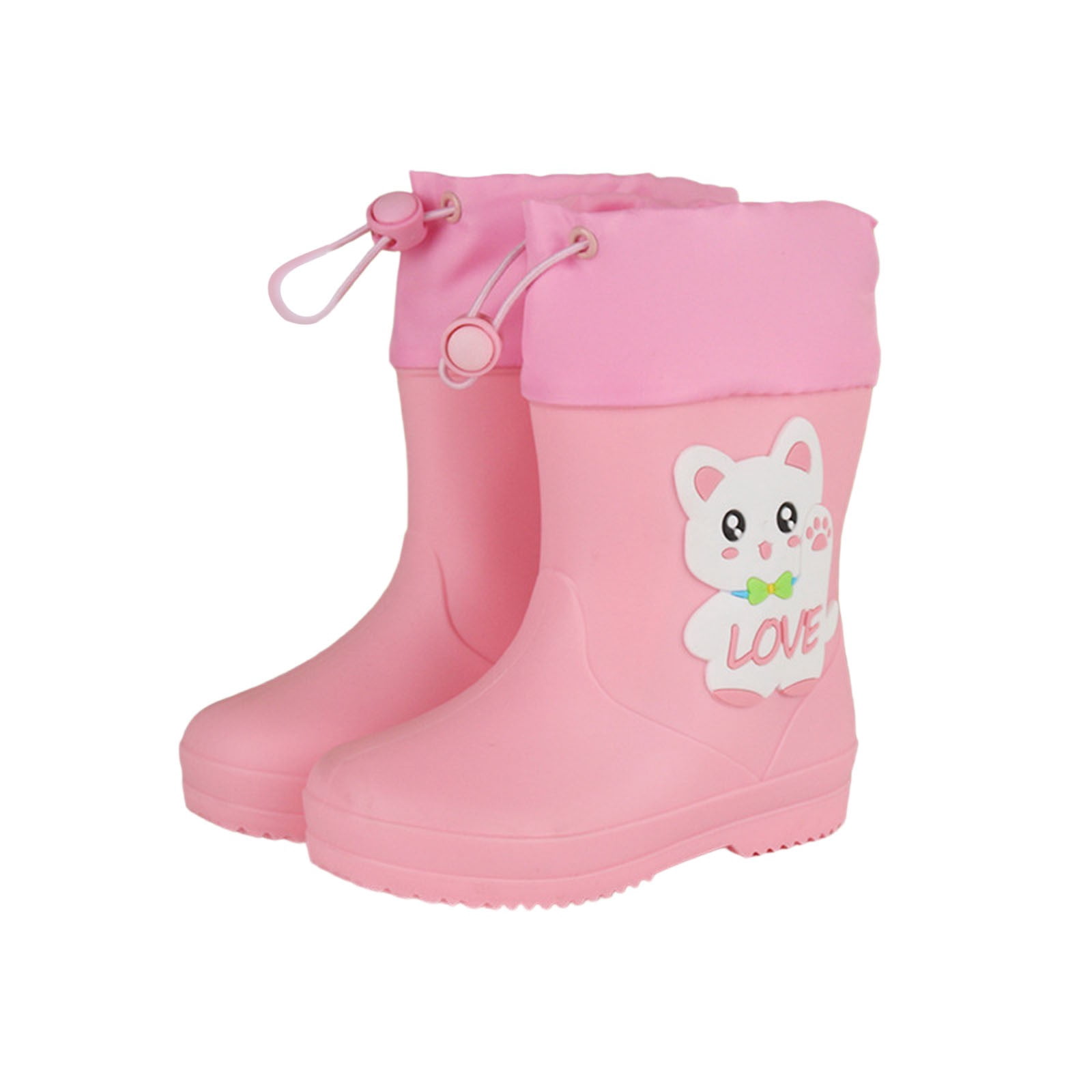 Little Girls Boots Rain Kids Ies With Cute Bunny Dinosaur Removable ...