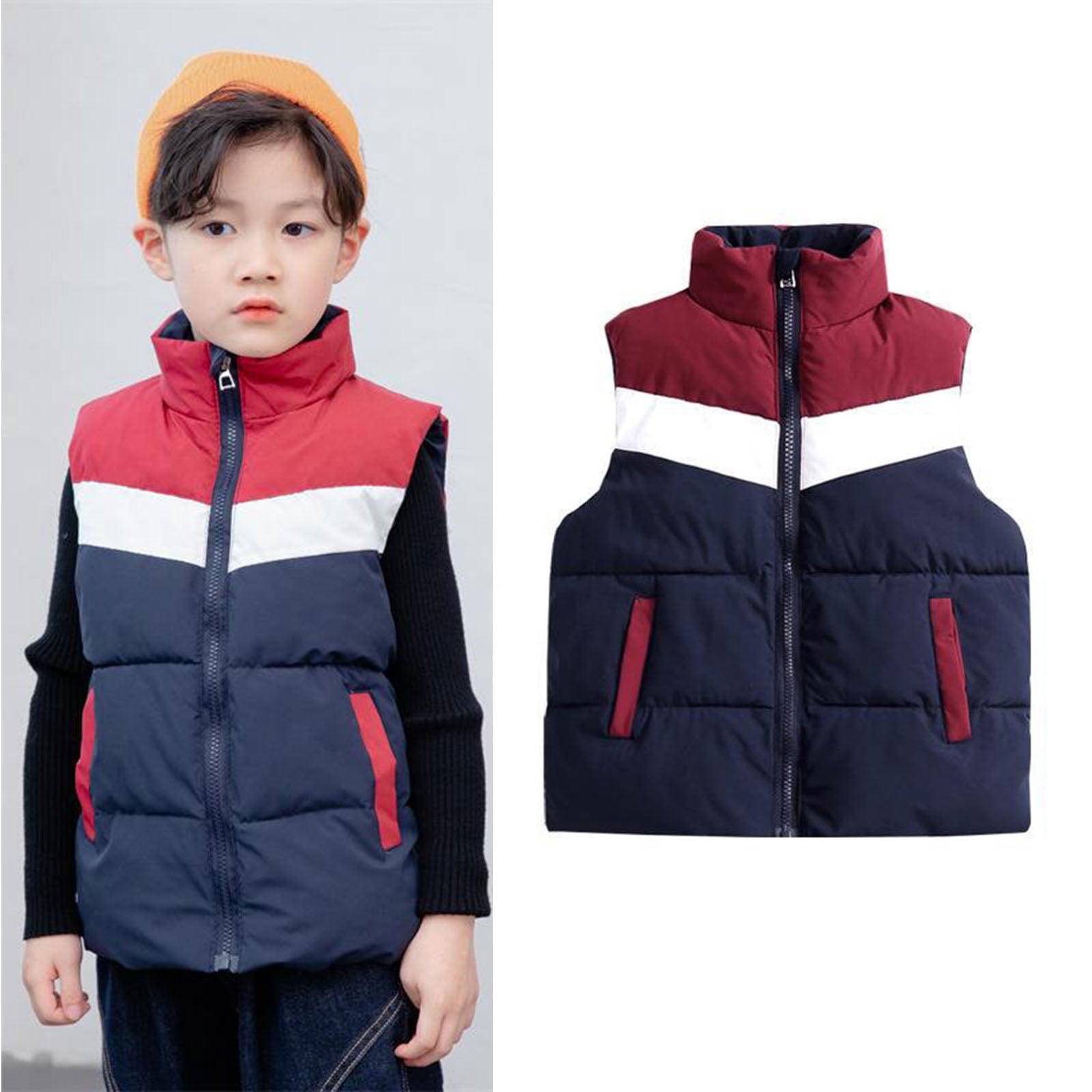 Little Girls Boys Puffer Vest Kids Winter Vest Light Weight Down Vest ...