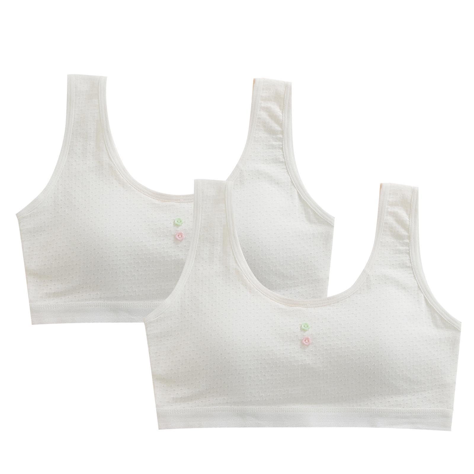 Little Girls Bras 2 Pack Girls Training Bra with Pads Seamless Sport ...