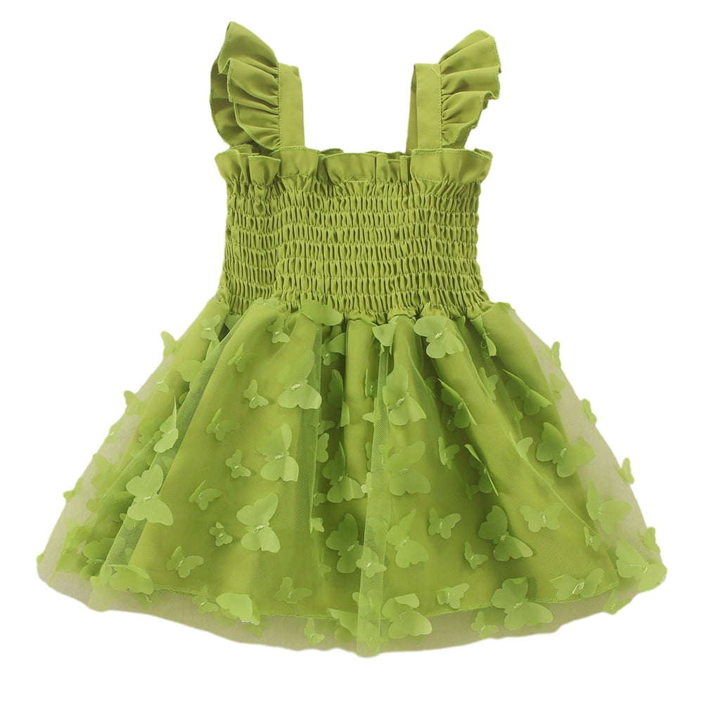 Little Girls Butterfly Dresses Toddler Sleeveless Tulle Tutu Dresses ...