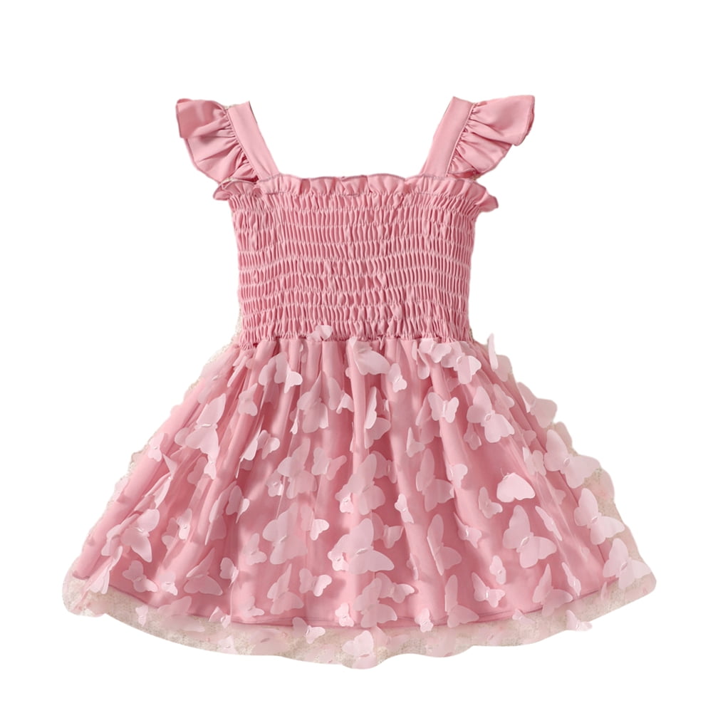 Little Girls Butterfly Dresses Toddler Sleeveless Tulle Tutu Dresses ...