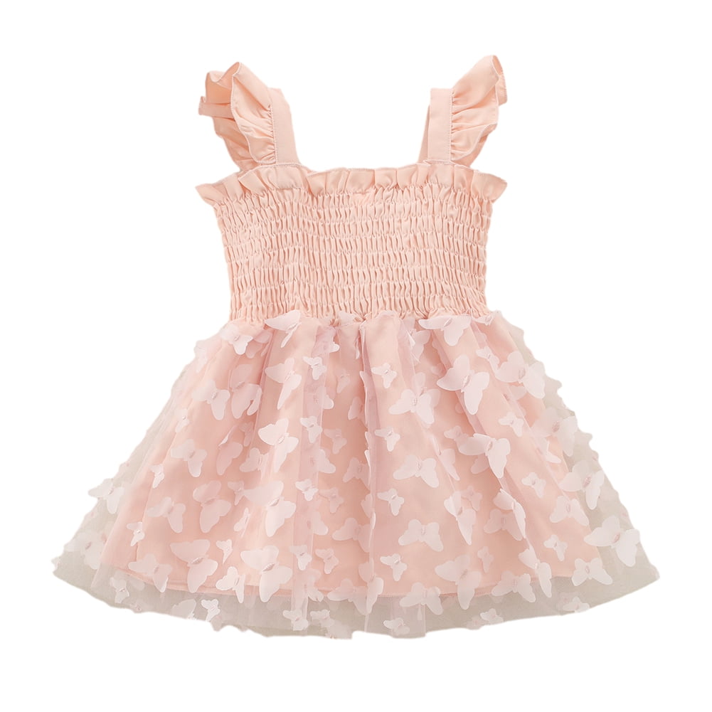 Little Girls Butterfly Dresses Toddler Sleeveless Tulle Tutu Dresses ...