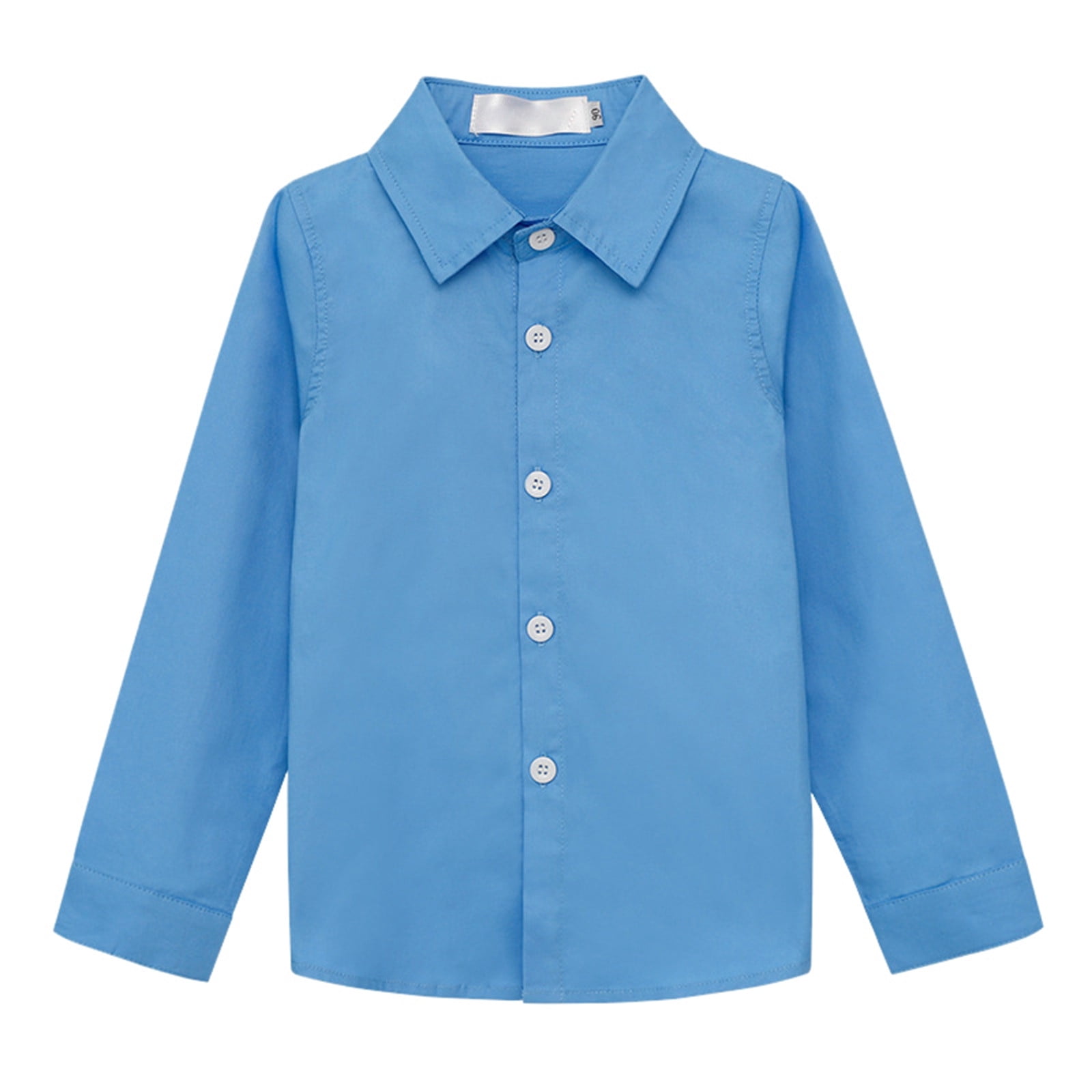 Little Girls' Button Down Shirts Girls Sky Blue Button Down Shirt Boys ...