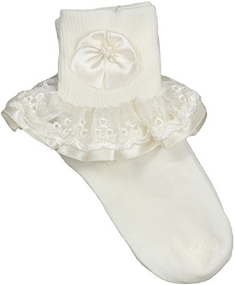 Little Girls' Christening Holy Communion Organza Lace Design Socks ...