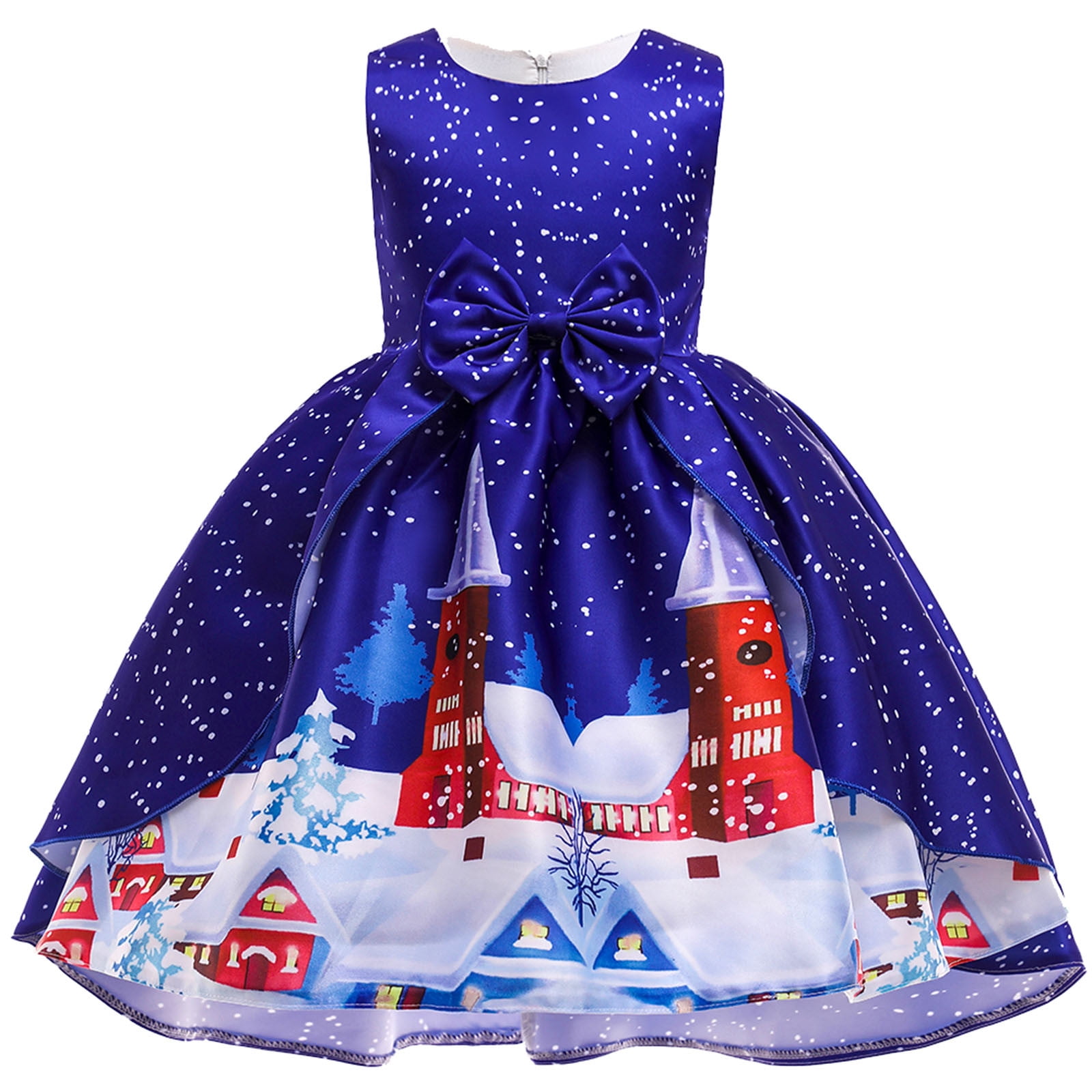 Little Girls Christmas Dresses Kids Child Pageant Gown Xmas Dance Party ...