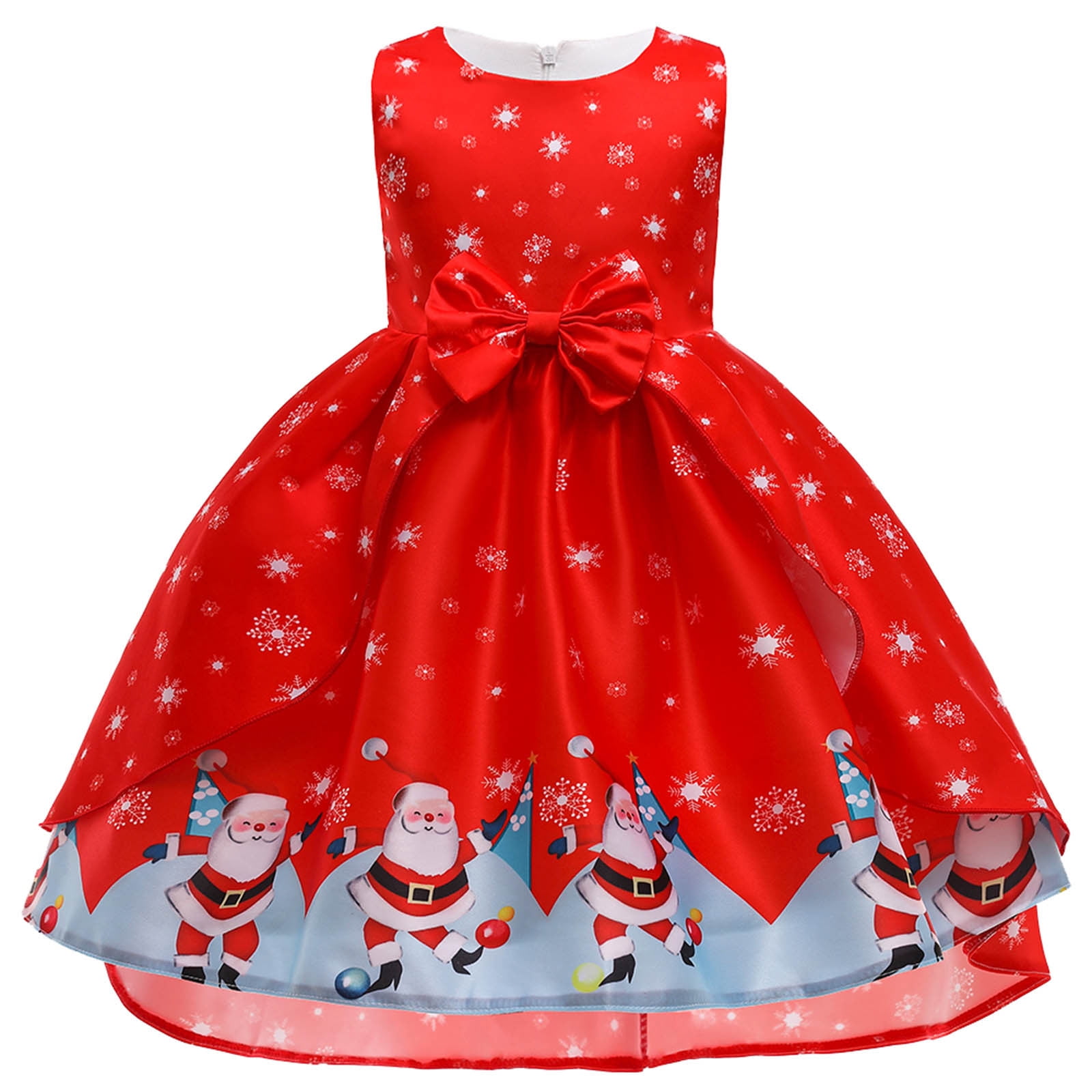 Little Girls Christmas Dresses Kids Child Pageant Gown Xmas Dance Party ...