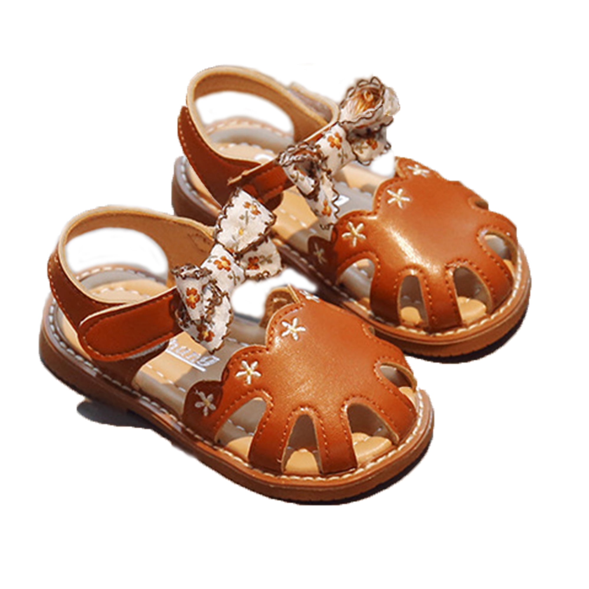 Little Girls Closed-Toe Sandals Summer Princess Walking Shoes for Toddler Infant Baby - Walmart.com