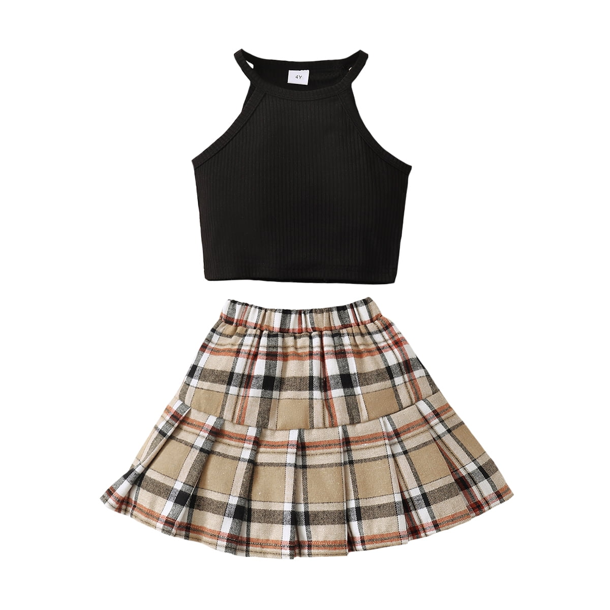 Little Girls Clothes 7T Girls Outfits 7T Girls Sleeveless Top Skirt ...