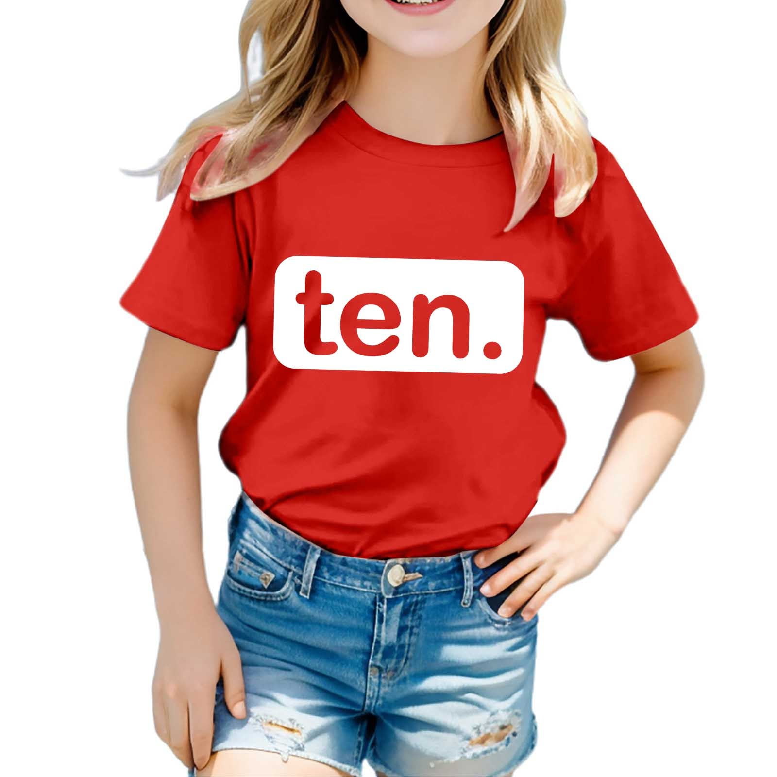 Little Girls Clothes Shirts For Teen Kids Girls Child Short Sleeve ...