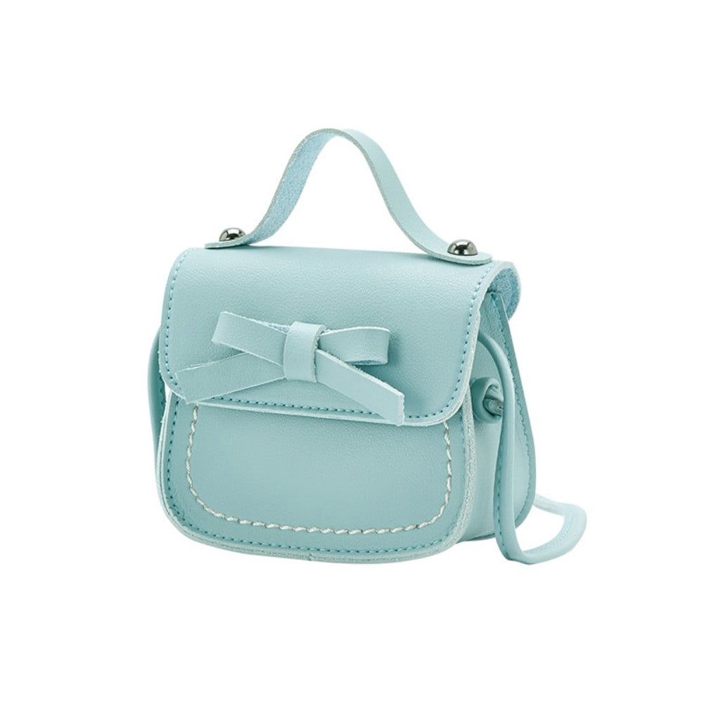 Little Girls Crossbody Purse Bow PU One-Shoulder Handbag Mini Crossbody ...