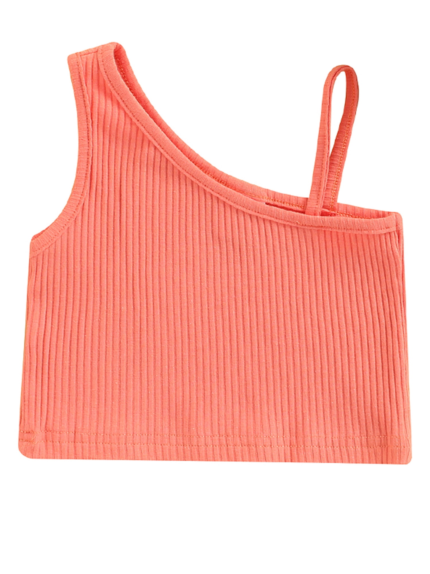 Mevireiy Little Girls Cut Out Asymmetrical Off One Shoulder Sleeveless ...