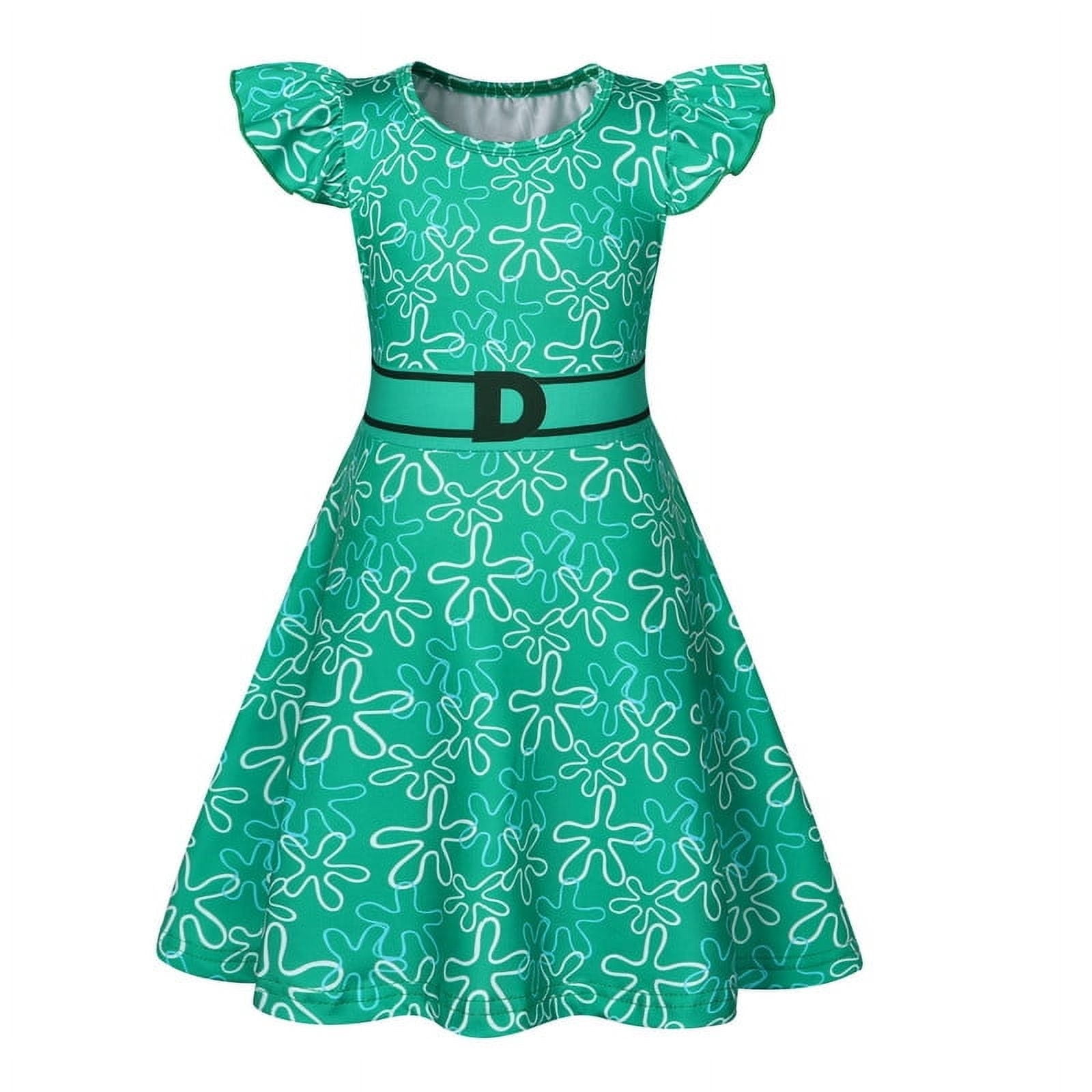 Little Girls Disgust Joy Costume Cartoon Party Cosplay Dress up for ...