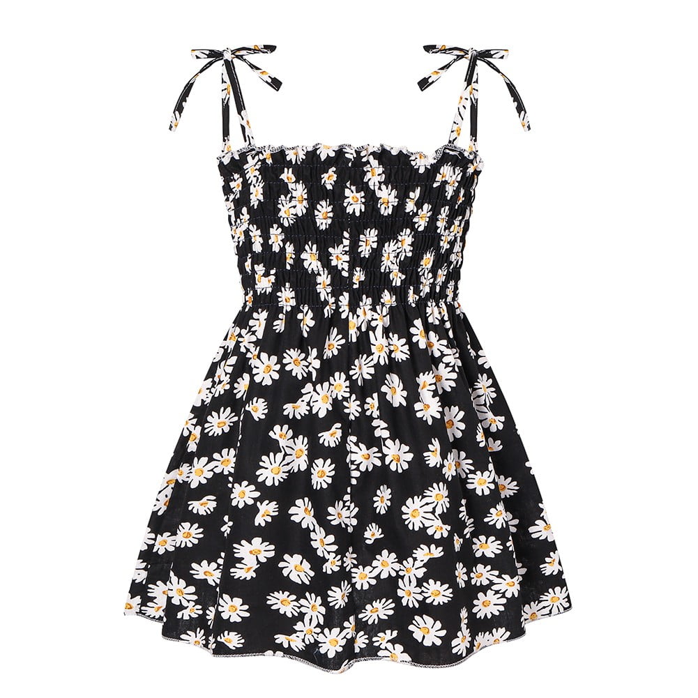 Little Girls Dress Daisy Floral Dress Suspender Skirt Summer Straps ...