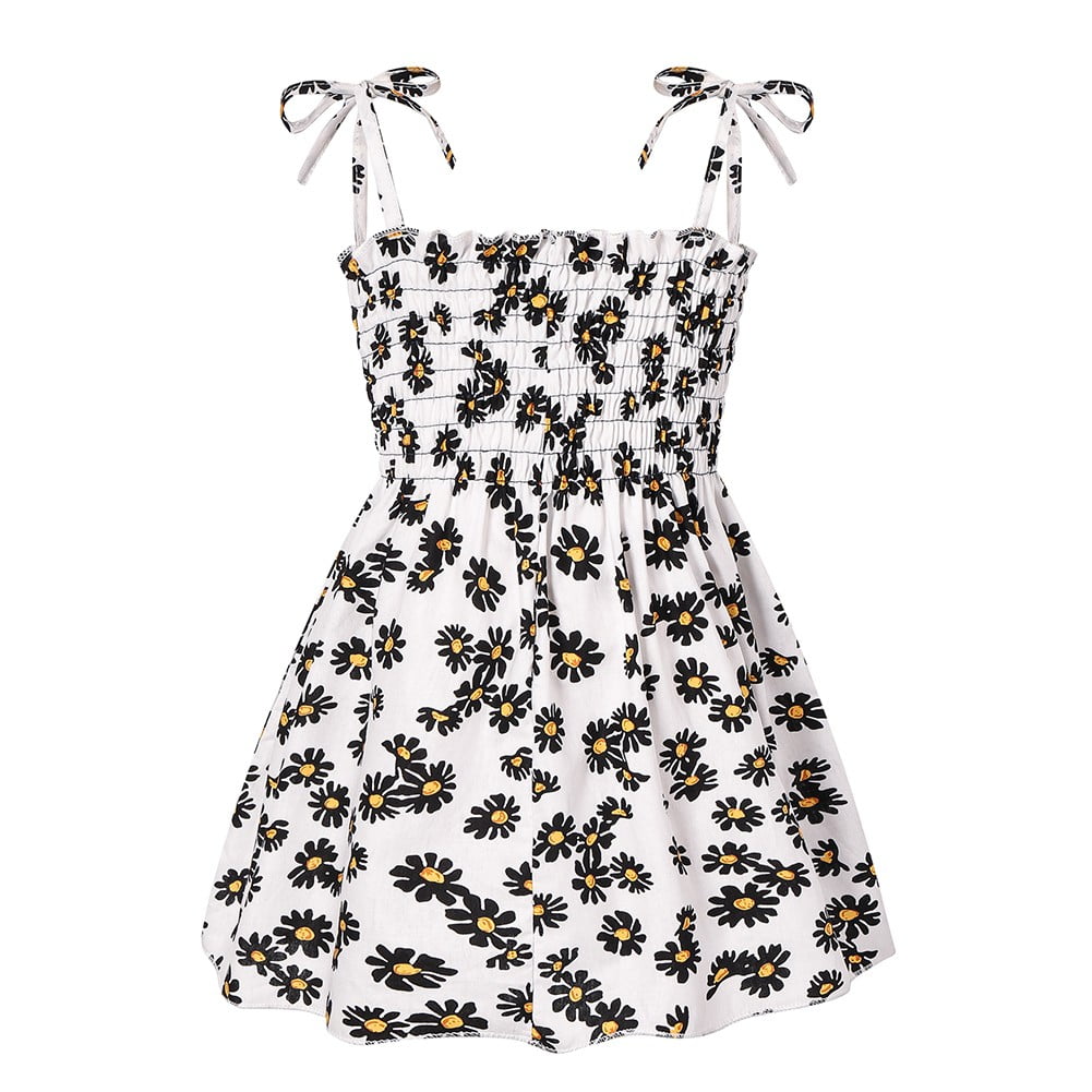 Little Girls Dress Daisy Floral Dress Suspender Skirt Summer Straps ...