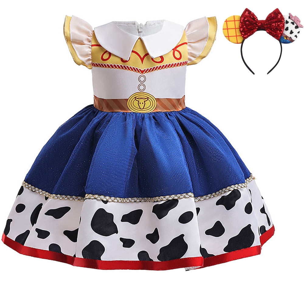 Little Girls Dress Jessie Costume Princess Halloween Cosplay Cowgirl ...